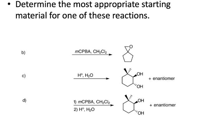 Solved Determine The Most Appropriate Starting Material