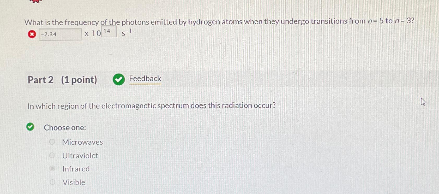 Solved What is the frequency of the photons emitted by | Chegg.com