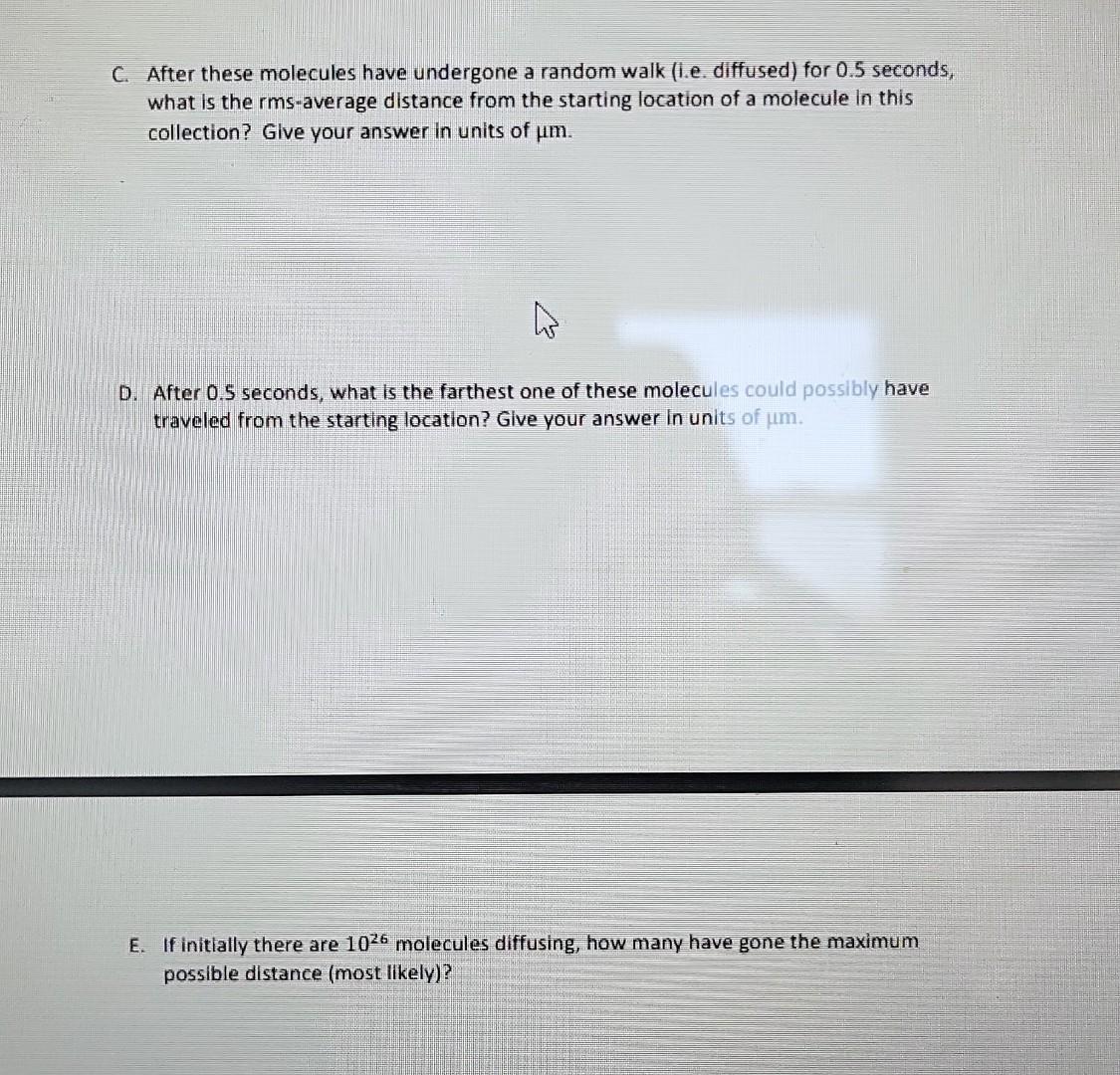 Problem 2 (1D random walk) Consider a large number of | Chegg.com