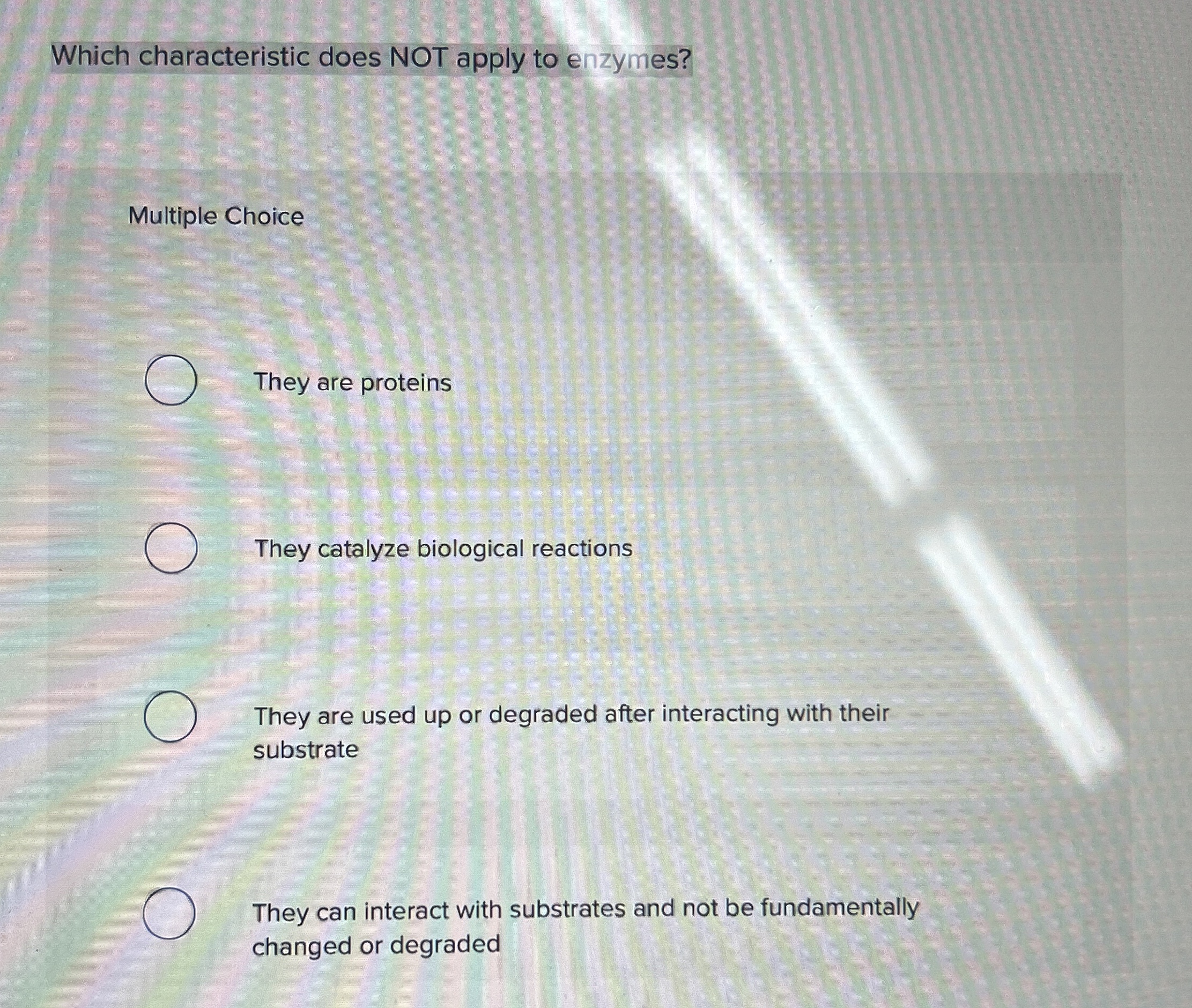 Solved Which characteristic does NOT apply to | Chegg.com