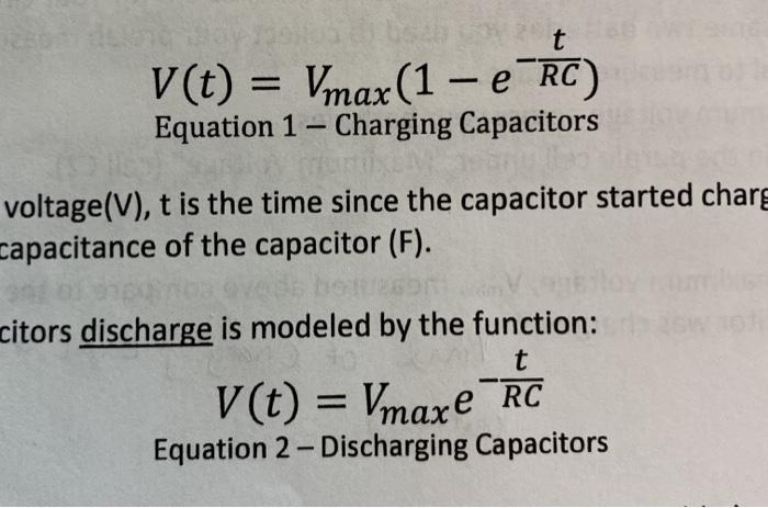 Solved QUESTION 10: Write the equations for charging | Chegg.com