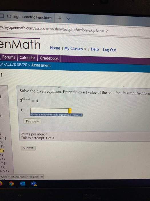 Solved 1.3 Trigonometric Functions + V | Chegg.com