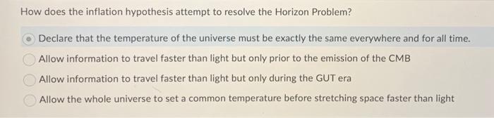 Solved Which of these describes a critical universe? The | Chegg.com