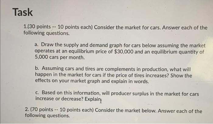 Solved Task 1.(30 points -- 10 points each) Consider the | Chegg.com