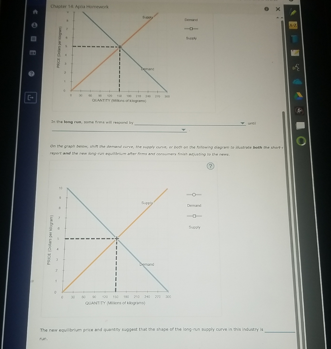 Solved Short-run and long-run effects of a shift in | Chegg.com