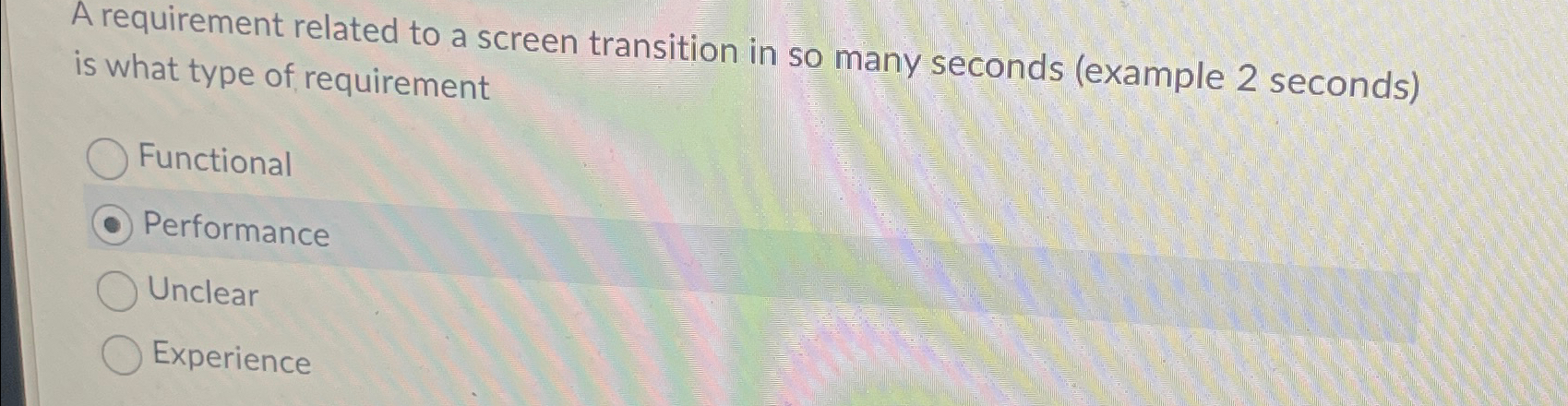 Solved A requirement related to a screen transition in so | Chegg.com