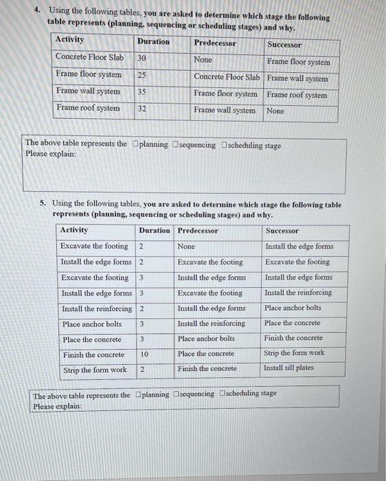 Solved 4. Using the following tables, you are asked to | Chegg.com