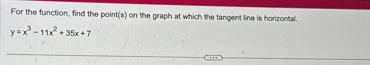 Solved For the function, find the point(s) ﻿on the graph at | Chegg.com