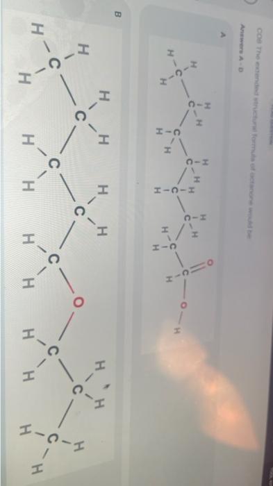 Solved B COB The extended structure formula of octanone | Chegg.com