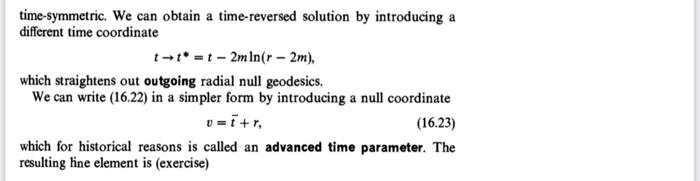 Solved 17.1 (§17.2) Show that Schwarzschild space-time can | Chegg.com