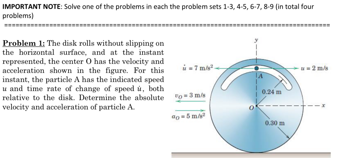 Solved Solve this dynamics questions IMPORTANT NOTE: Solve | Chegg.com