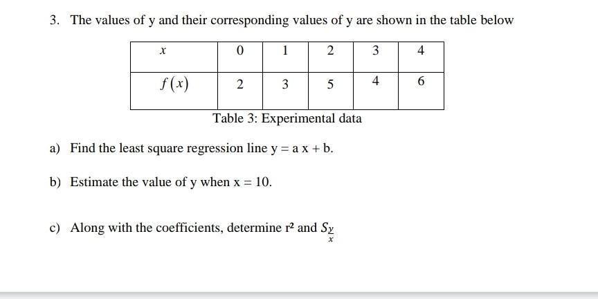 solved-3-the-values-of-y-and-their-corresponding-values-of-chegg