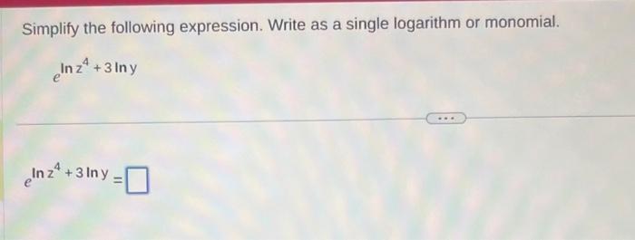 Solved Simplify the following expression. Write as a single | Chegg.com