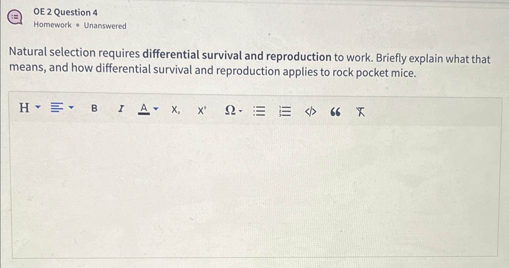 Solved OE 2 ﻿Question 4Homework * ﻿UnansweredNatural | Chegg.com