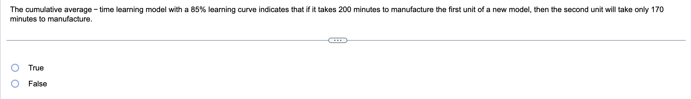 Solved The cumulative average - ﻿time learning model with a | Chegg.com