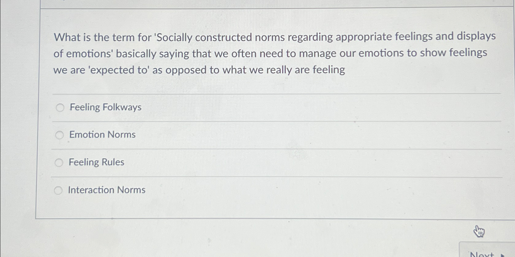 Solved What is the term for 'Socially constructed norms | Chegg.com