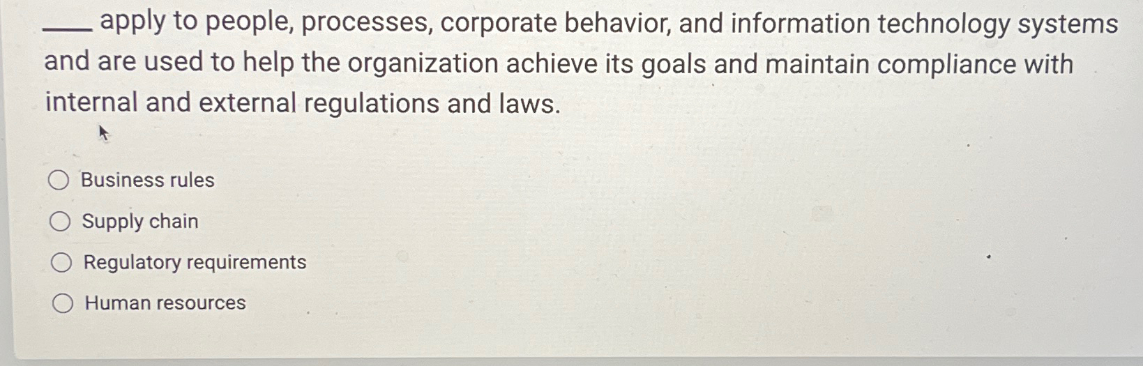 Solved apply to people, processes, corporate behavior, and | Chegg.com