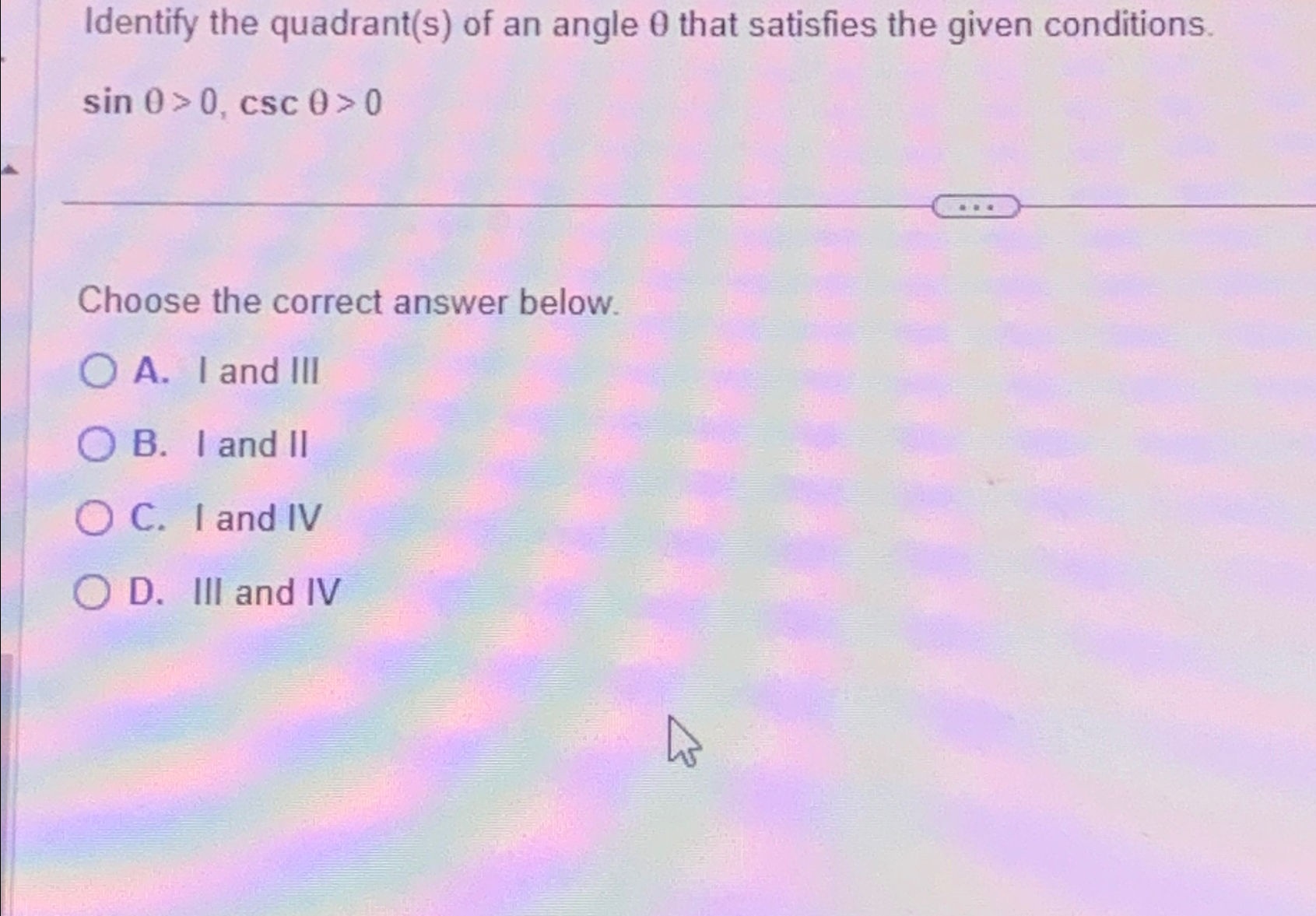 Solved Identify the quadrant(s) ﻿of an angle θ ﻿that | Chegg.com