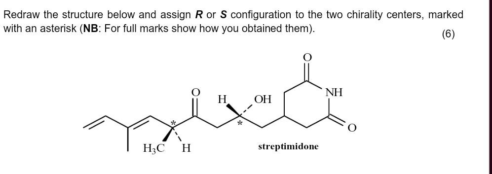 Solved (a) Redraw the structure below and assign R or S | Chegg.com