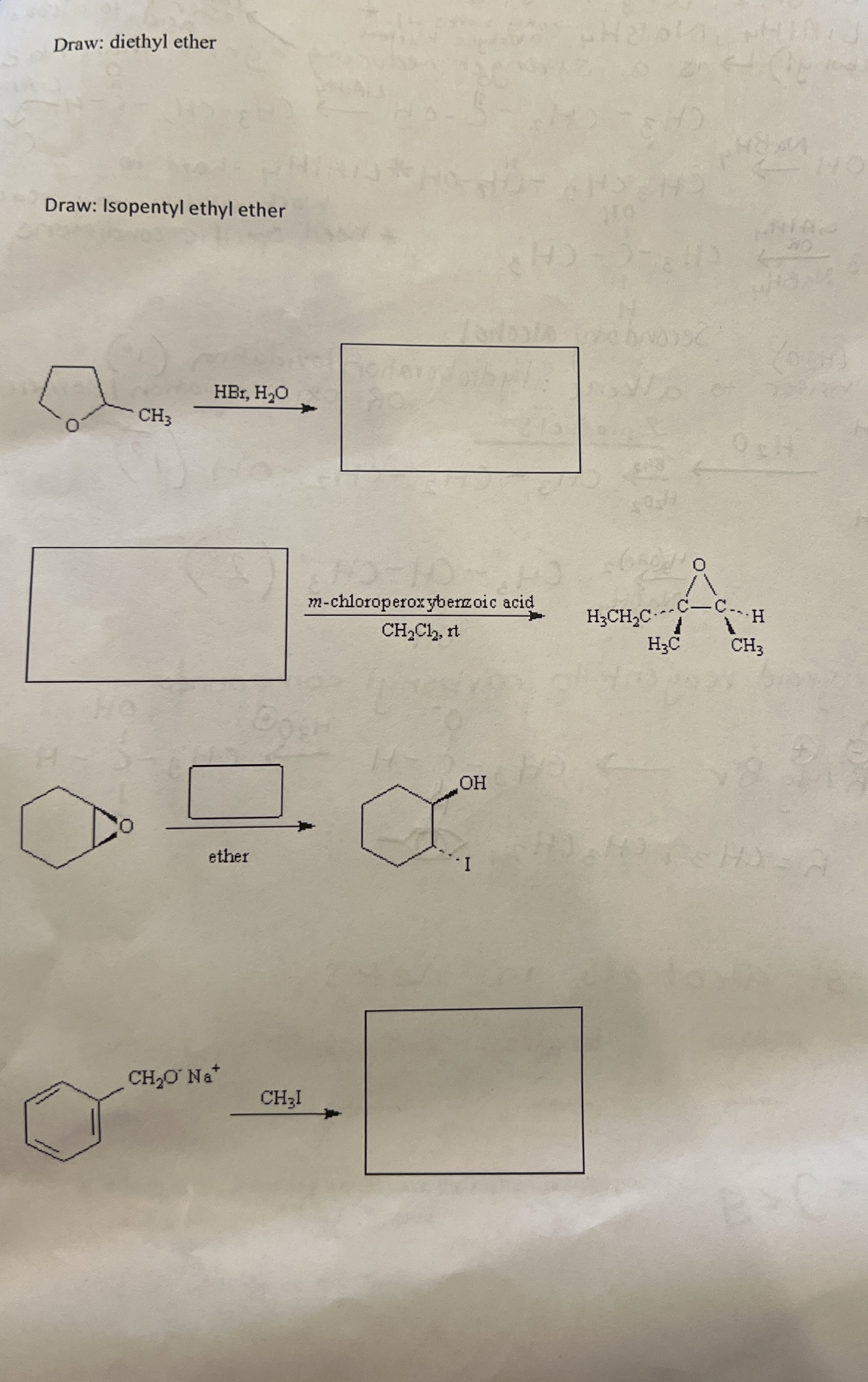 Solved by an EXPERT Draw: diethyl etherDraw: Isopentyl ethyl etherS | Chegg.com