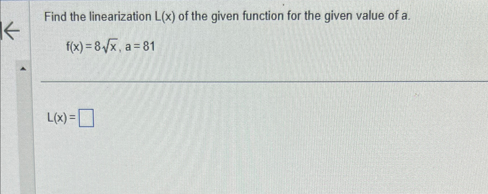 Solved Find The Linearization Lx ﻿of The Given Function 5172