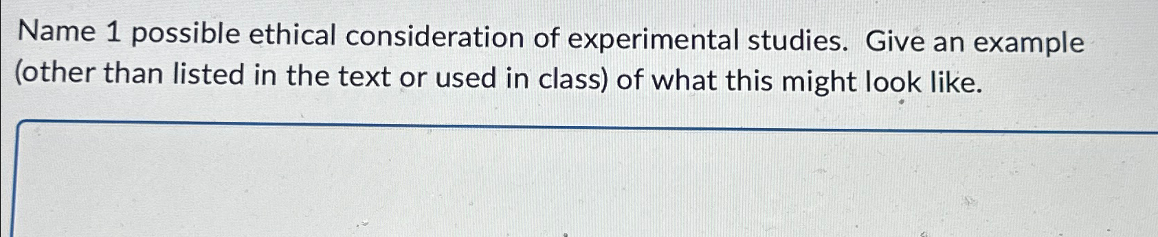 Solved Name 1 ﻿possible ethical consideration of | Chegg.com