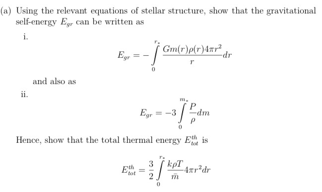 Solved (a) Using the relevant equations of stellar | Chegg.com