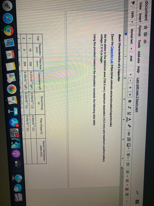 Solved documento View Insert Format Tools Add-ons Help Last | Chegg.com