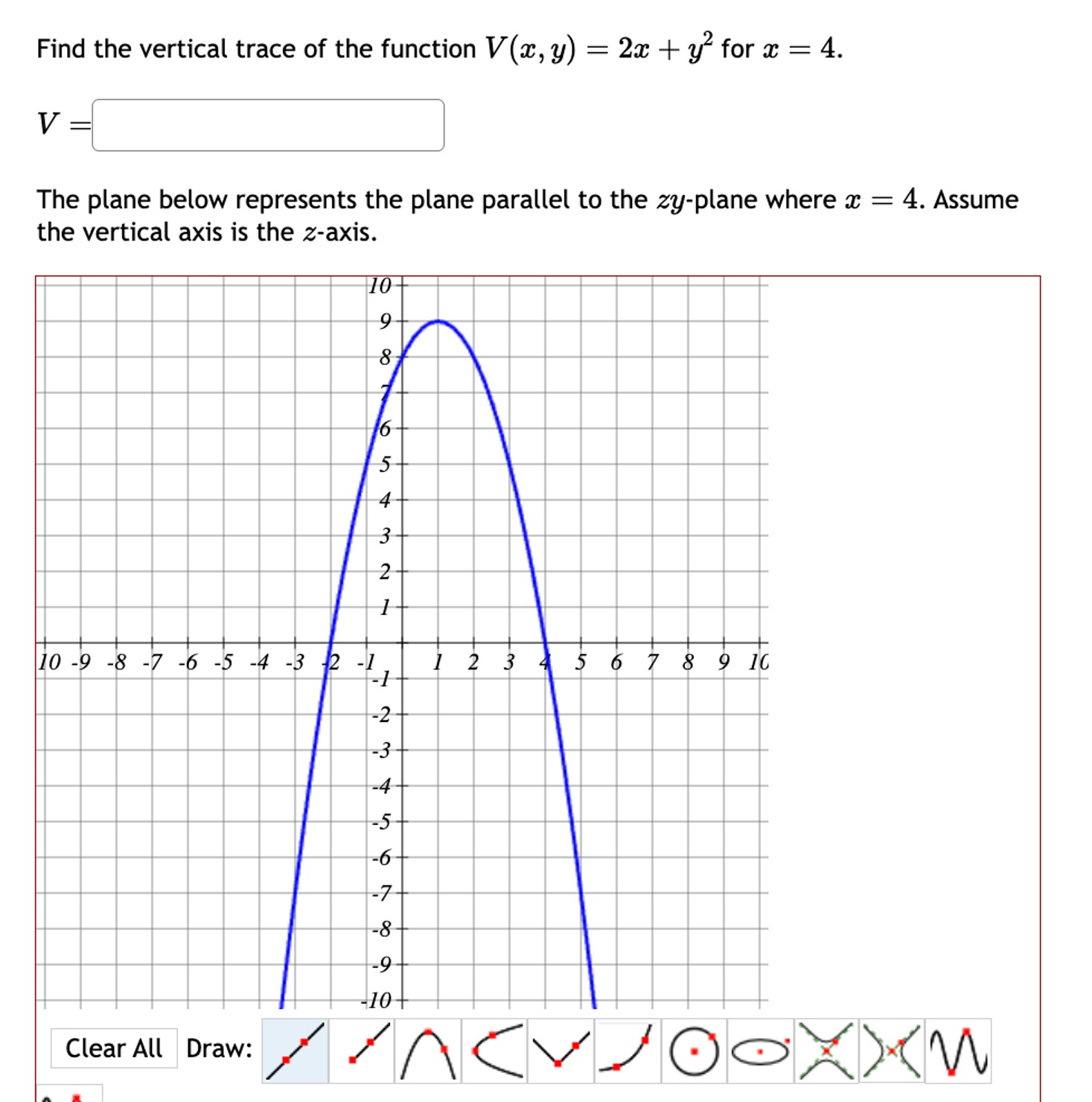 Solved JHHYDJ1F10K011087Find the vertical trace of the | Chegg.com