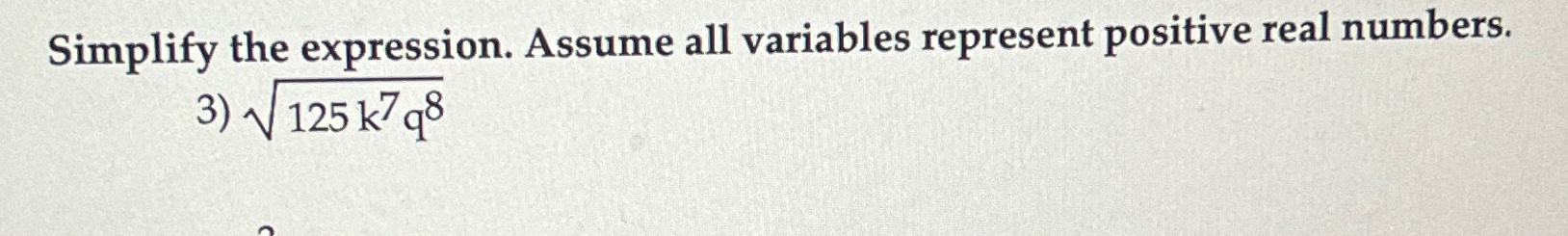 Solved Simplify the expression. Assume all variables | Chegg.com