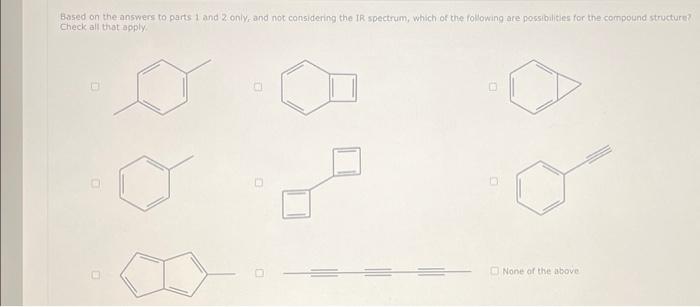 Based on the answers to parts 1 and 2 only, and not | Chegg.com
