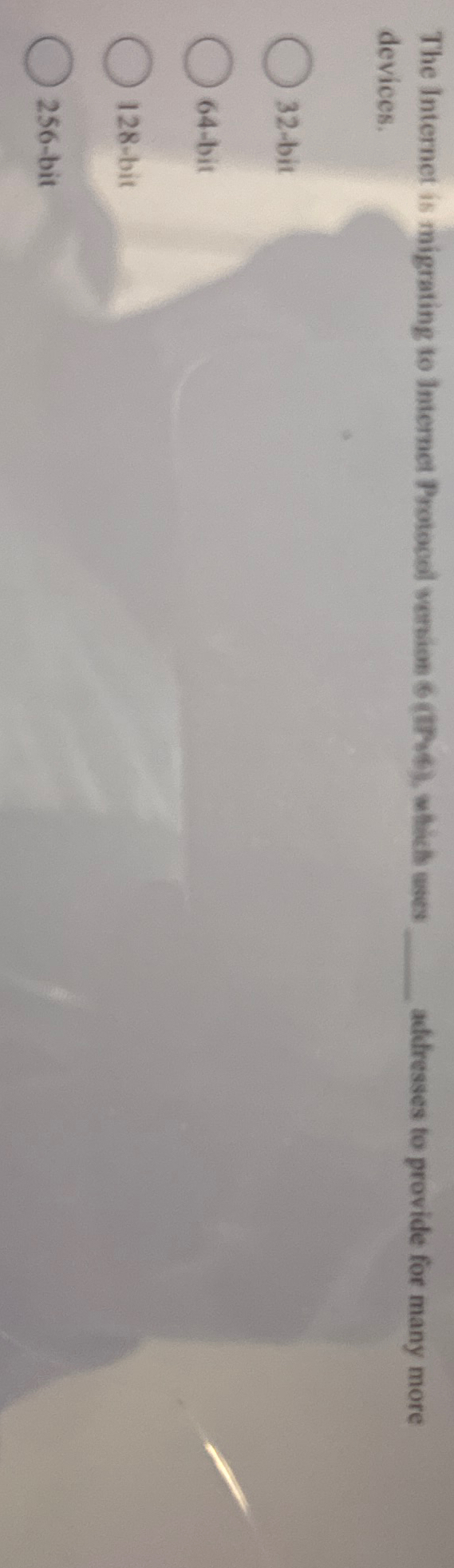 Solved The Internet is migrating to Interne Protogol verbion | Chegg.com