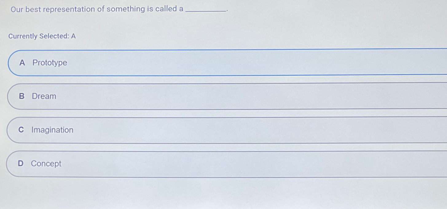 Solved Our best representation of something is called | Chegg.com