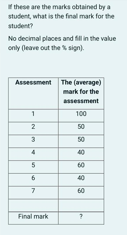 Solved If these are the marks obtained by a student, what is | Chegg.com