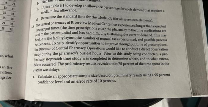 Solved 6. Udilize Table 6.1 to develop an allowance | Chegg.com