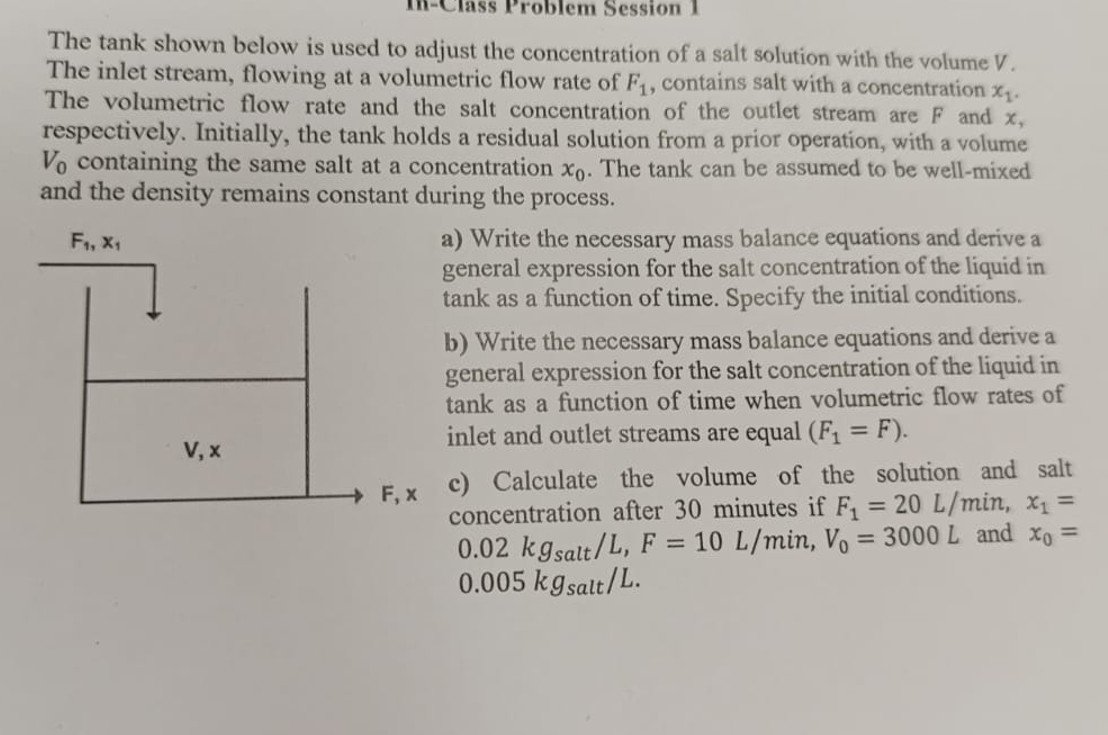 Solved Solve itThe tank shown below is used to adjust the | Chegg.com