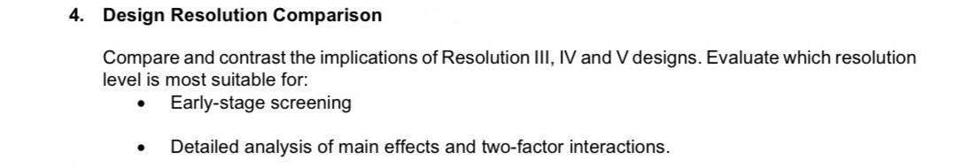 Solved 4. ﻿Design Resolution ComparisonCompare and contrast | Chegg.com