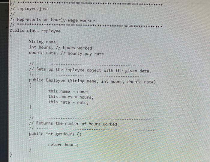 Solved The files Employee.java and Payroll.java contain a | Chegg.com