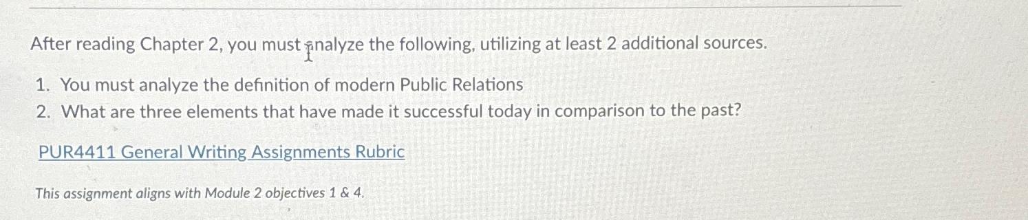 Solved After reading Chapter 2, ﻿you must nalyze the | Chegg.com