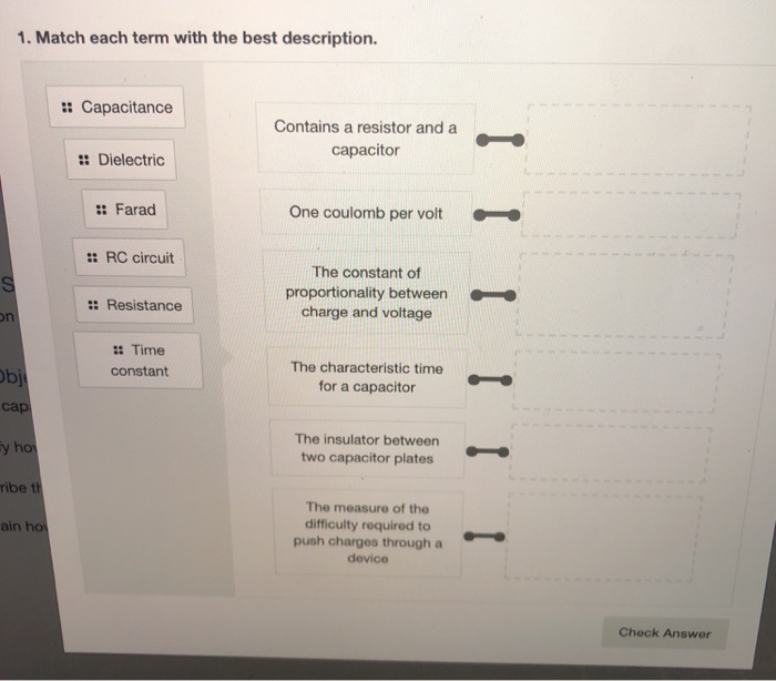 Solved 1. Match each term with the best description. :: | Chegg.com