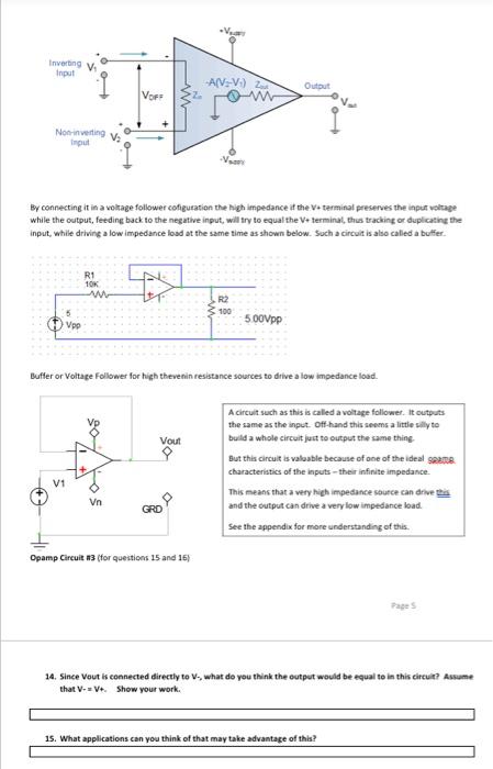 Solved Inverting V₁ Input Non-inverting Input 1 5 Vpp V1 R1 | Chegg.com