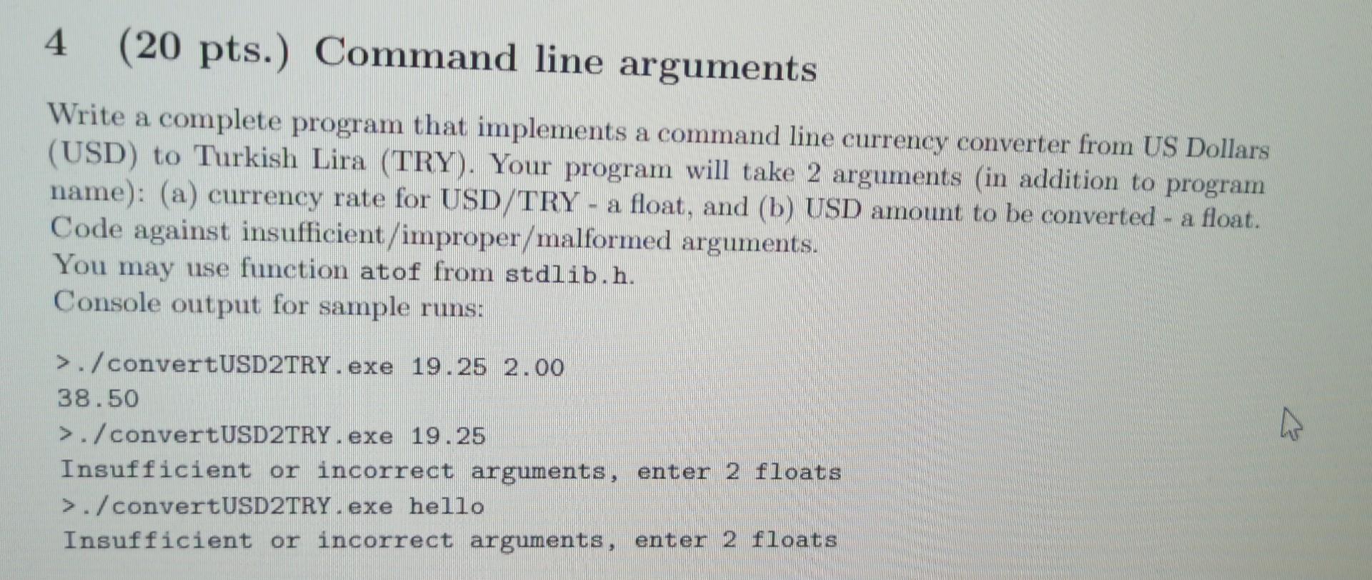Solved Write a complete program in ANSI-C that | Chegg.com
