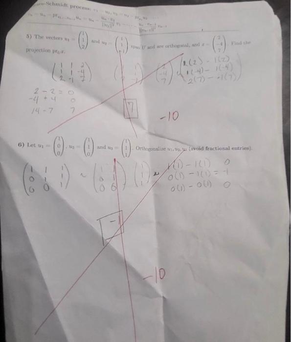 Solved projection prex, ⎝⎛11211−12−47⎠⎞ 6) Let | Chegg.com