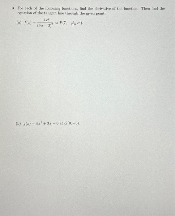 Solved 3. For each of the following functions (a,b,c, and | Chegg.com