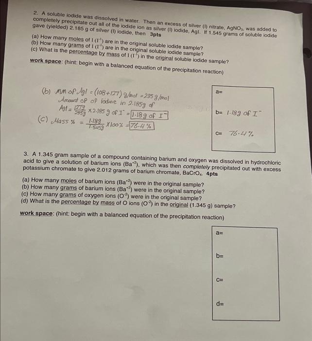 Solved part a of question number 2 and all parts of number | Chegg.com