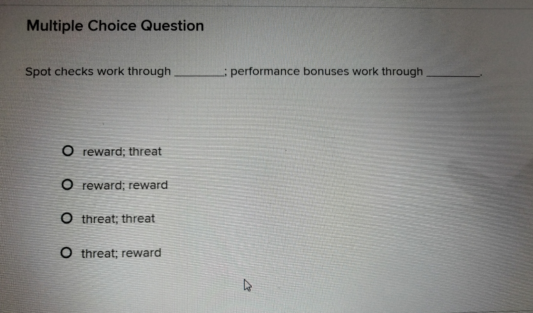 Solved Multiple Choice QuestionSpot checks work through | Chegg.com