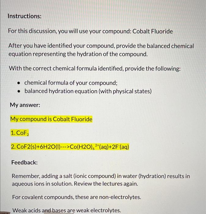 Solved Instructions: For this discussion, you will use your | Chegg.com