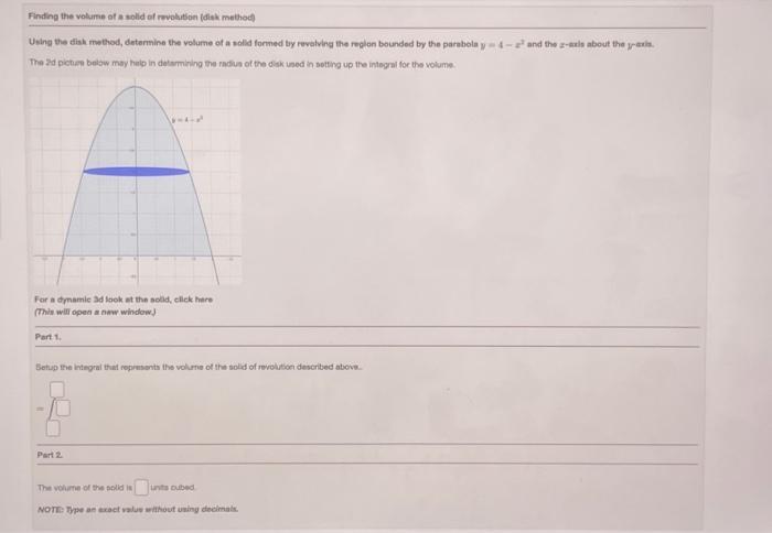 Solved Determine the volume of a solid by integrating a | Chegg.com
