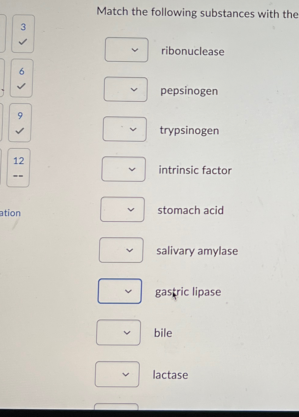 Solved Match the following substances with the3 | Chegg.com