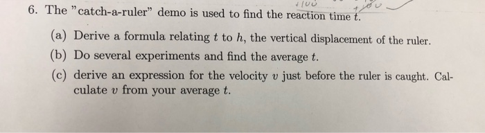 Solved luu 6. The "catch-a-ruler" demo is used to find the | Chegg.com